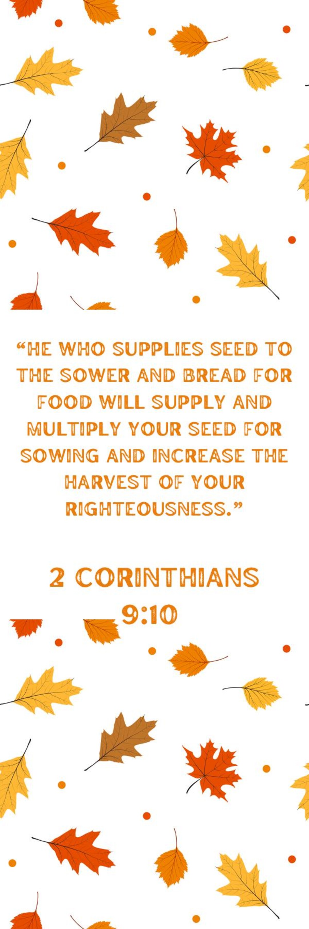 Editable Fall Bible Bookmarks on Harvest for Adults - Etsy