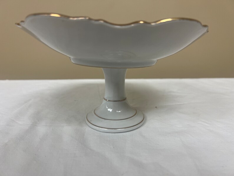 Lefton China Pedestal Compote Candy Dish Hand Painted Wheat Pattern ...