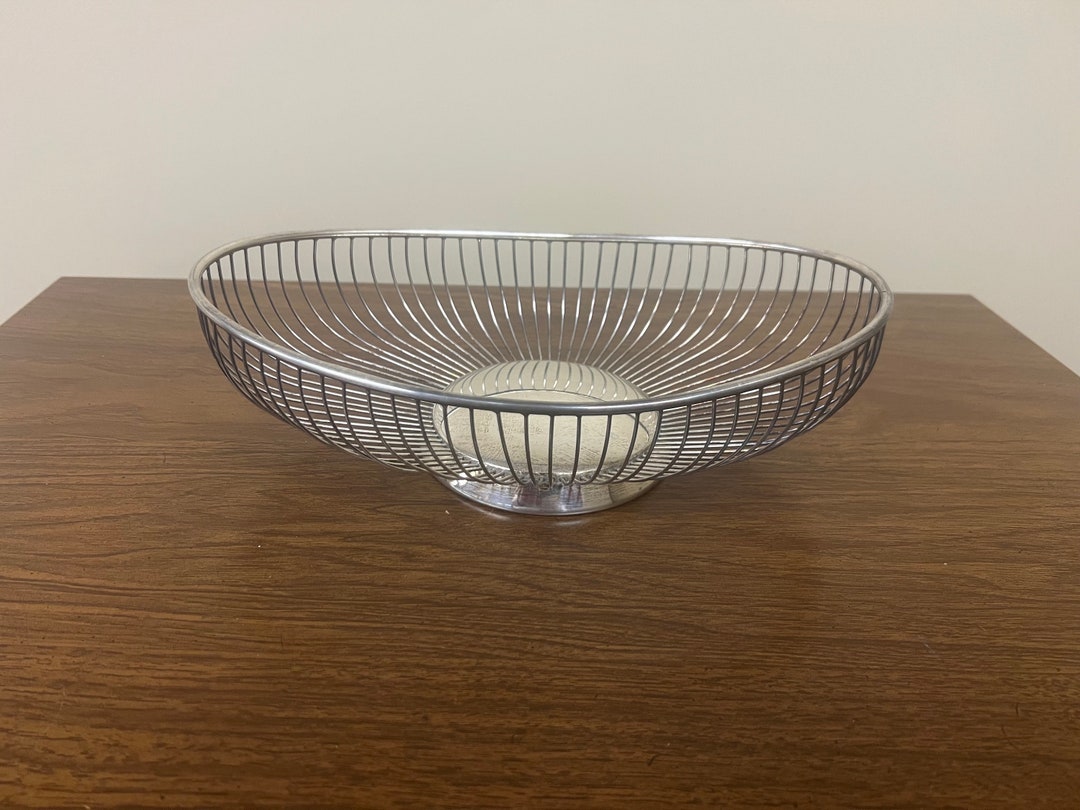 Raimond Silverplate Wire Basket Italy MCM Bread Basket ...