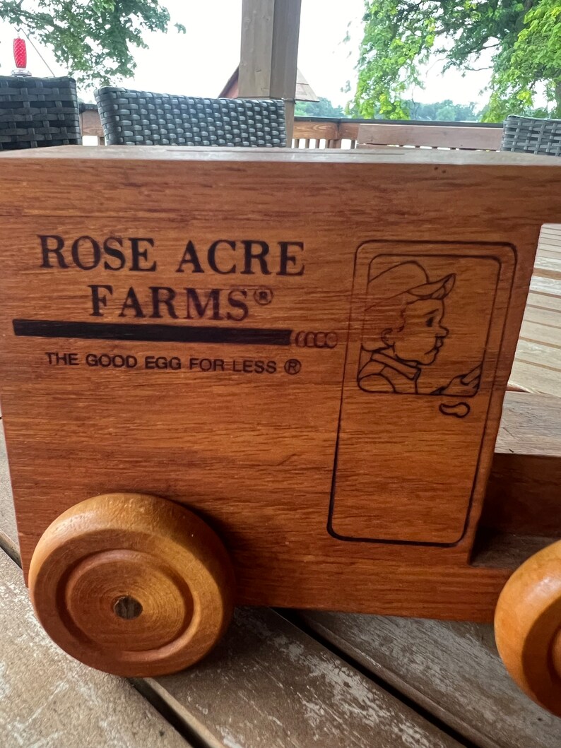 Rose Acre Farms 1988 Advertising Wooden Truck Bank Logomobile ...