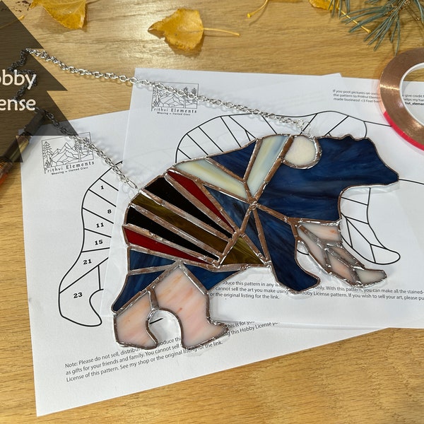 Bear Stained Glass - Etsy