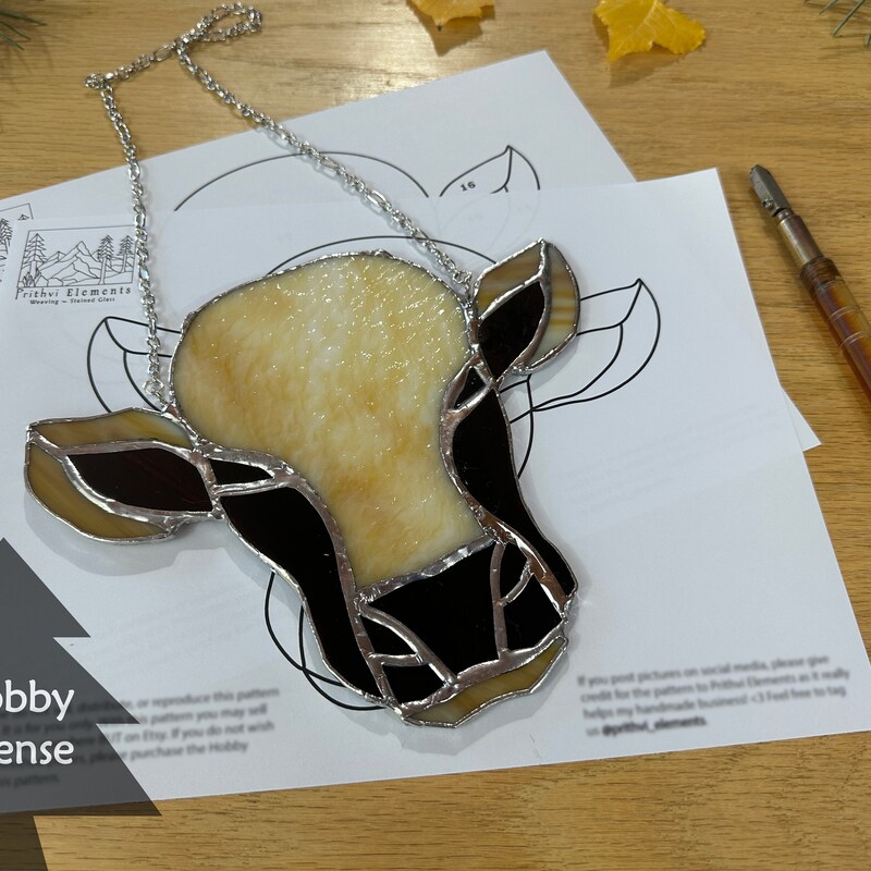 Stained Glass Cow - Etsy