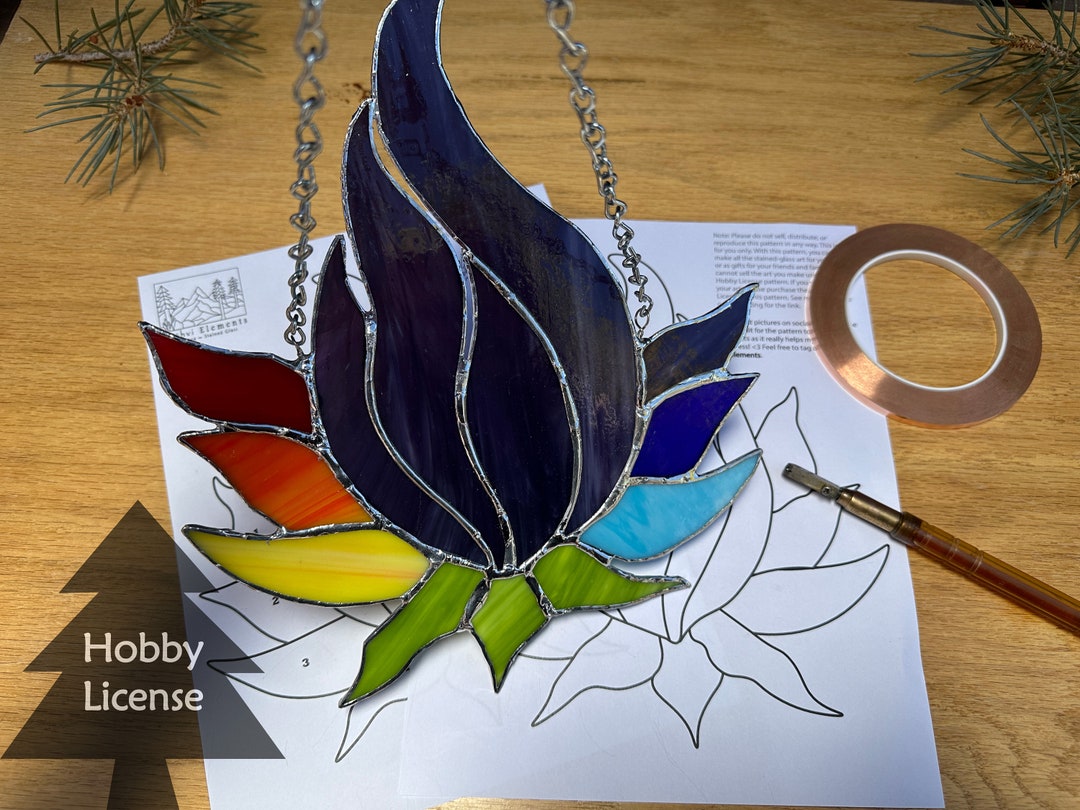 Chakra Stained Glass Pattern, Digital Download, Stained Glass Patterns ...