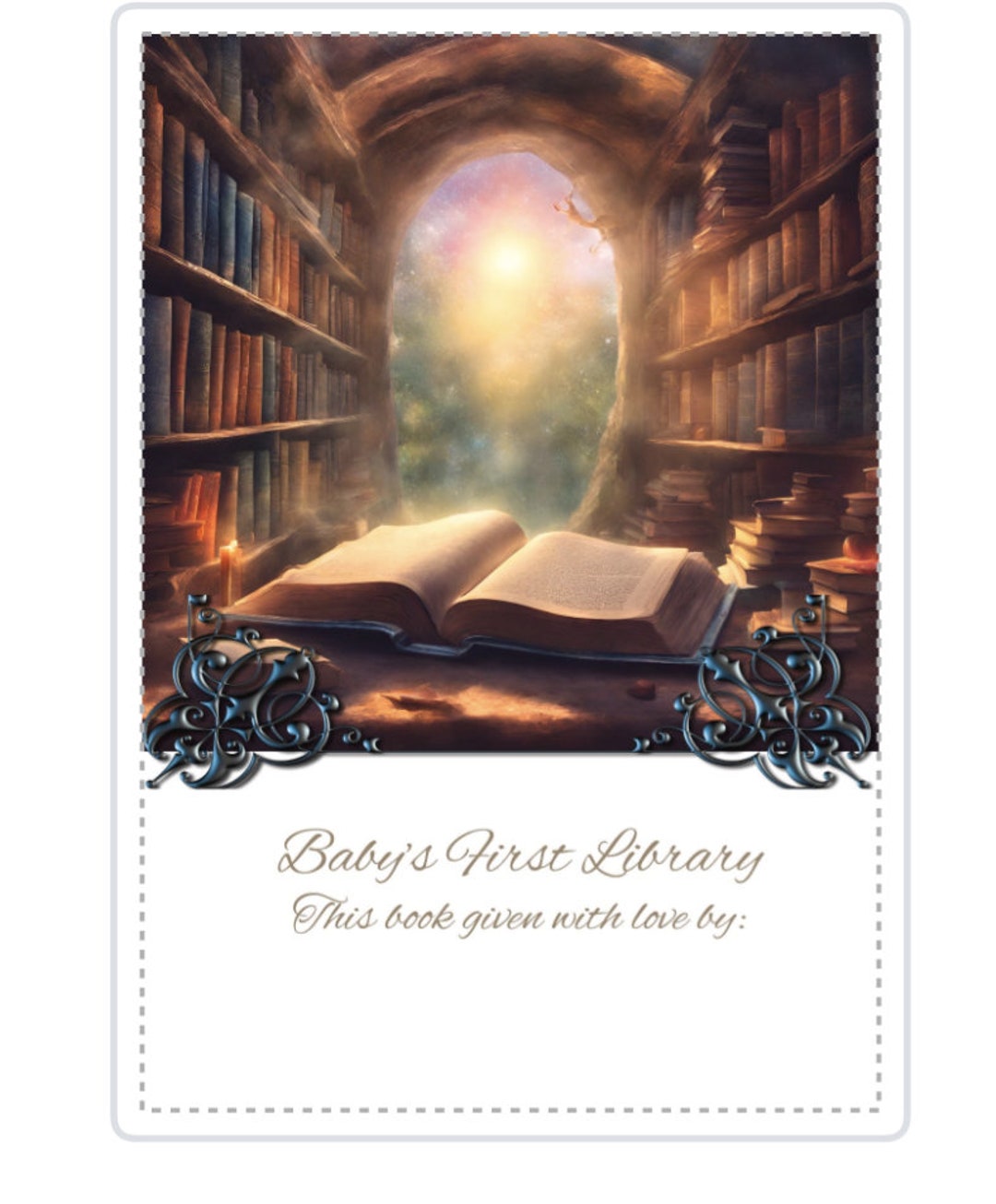 Baby's First Library Bookplate Printable Sticker Template - Etsy