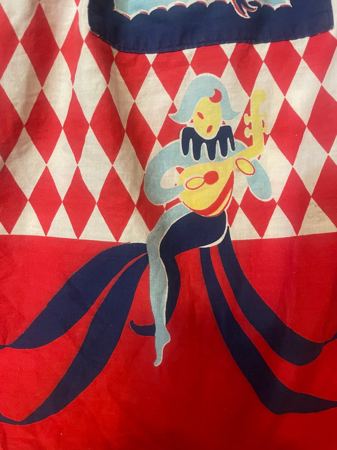 Wonderfully Rare Harlequin Print Apron of the 1930s - Etsy