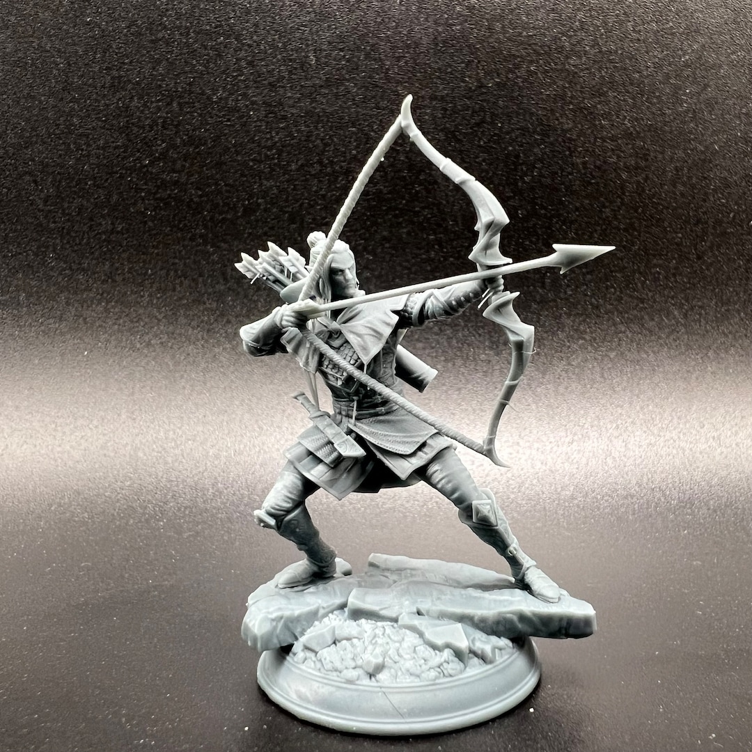 Ervion Ro Estel Elven Ranger Miniature DND, Dungeons and Dragons, 32mm ...