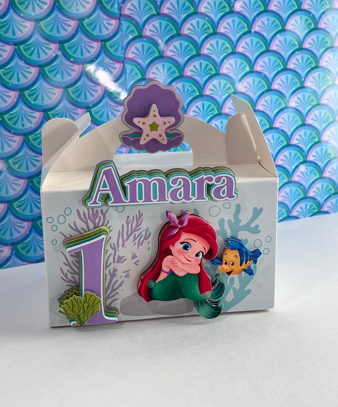 Little Mermad Favor Boxes,candy Box,little Mermaid Box,party Decoration ...