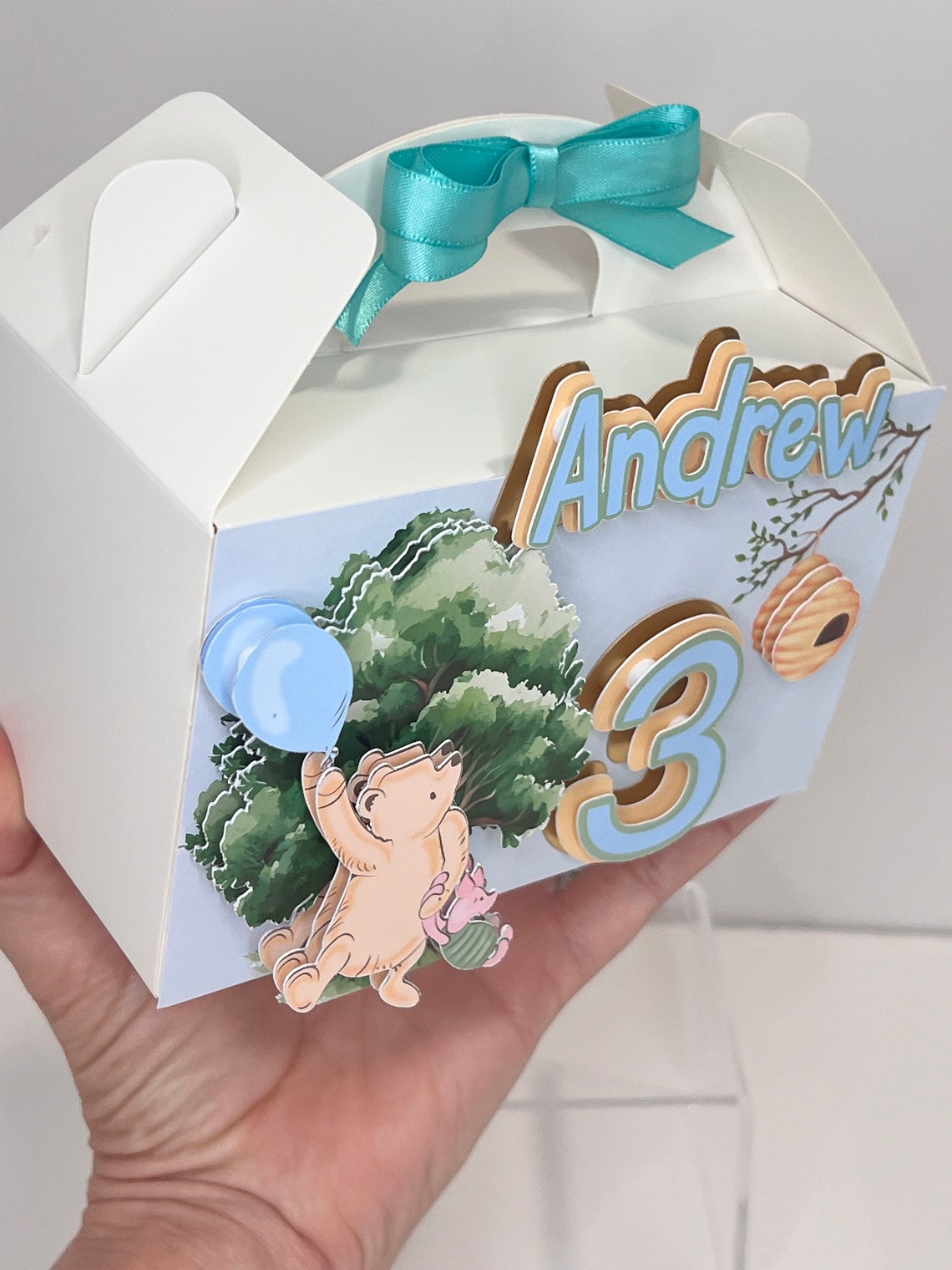 Winnie Pooh Birthday Favor Box,classic Bear Favor Box,favor Box - Etsy