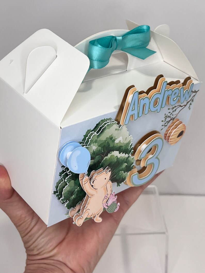 Winnie Pooh Birthday Favor Box,classic Bear Favor Box,favor Box - Etsy