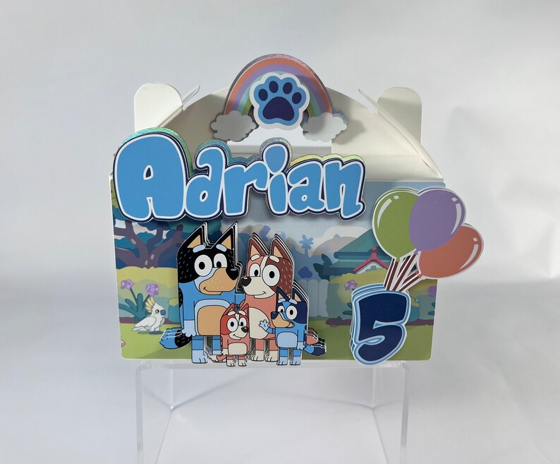 Bluey favor Boxes, Candy boxe, Bluey Candy bags, Bluey party favors ...
