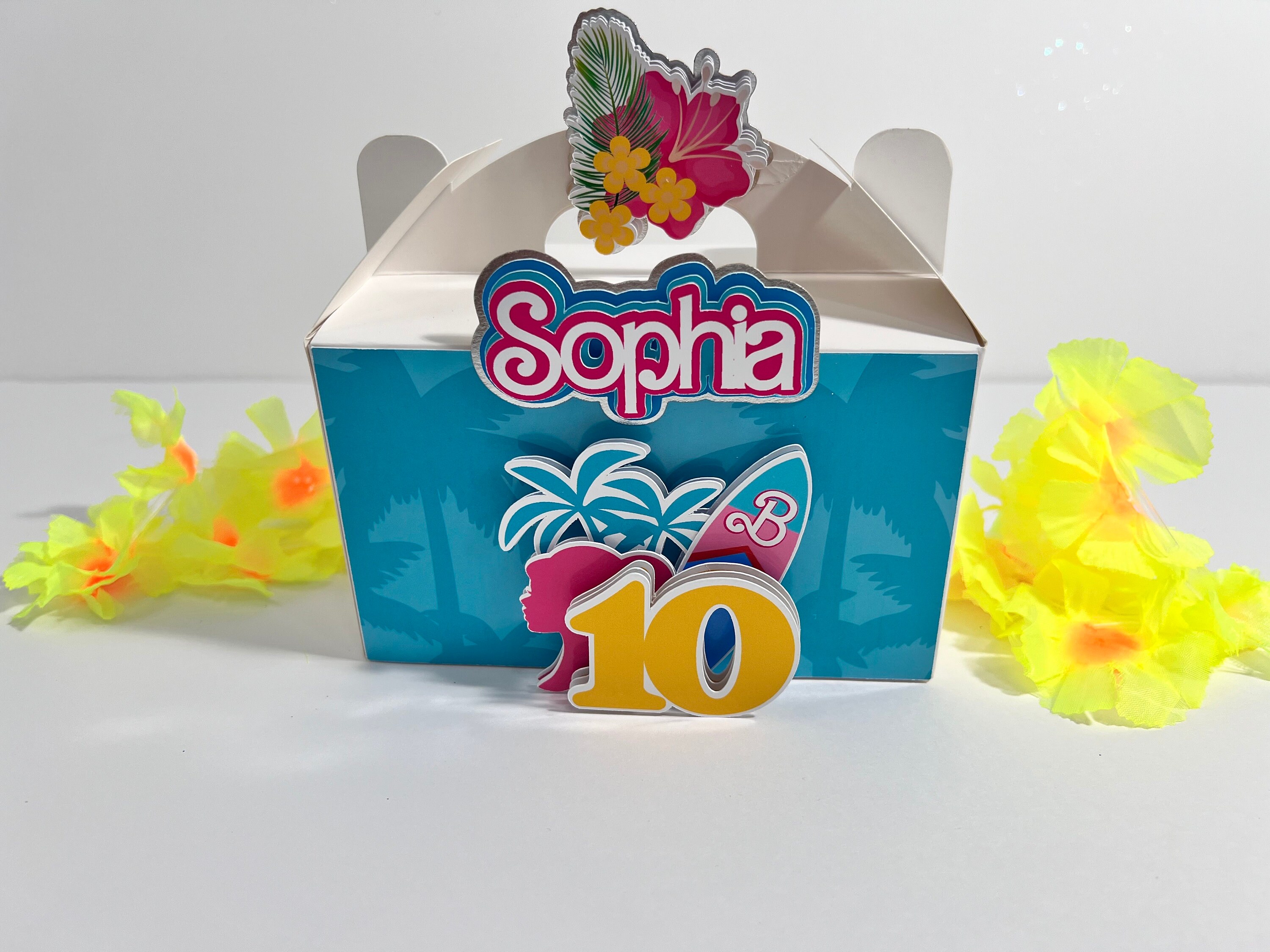 Barbie Malibu Birthday Favor Box, Beach Doll Favor Box,favor Box - Etsy