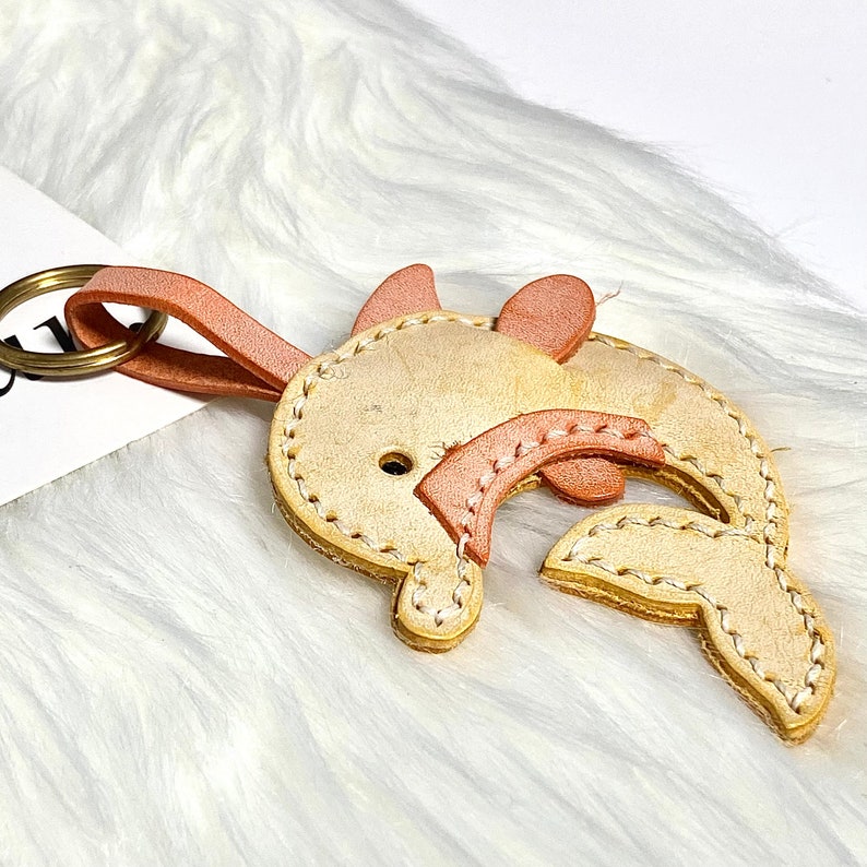 Dolphin Shape Bag Charm,handcrafted Personalized Leather Bag Charm ...