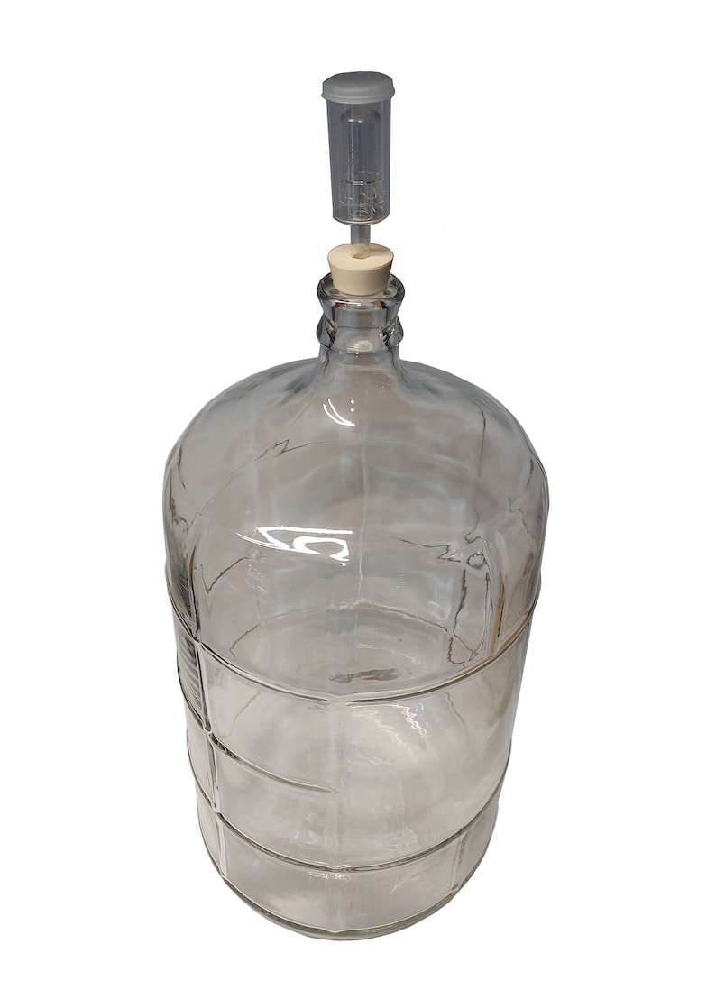 Large Glass Carboy With Air Lock Setup, Various Sizes - Etsy