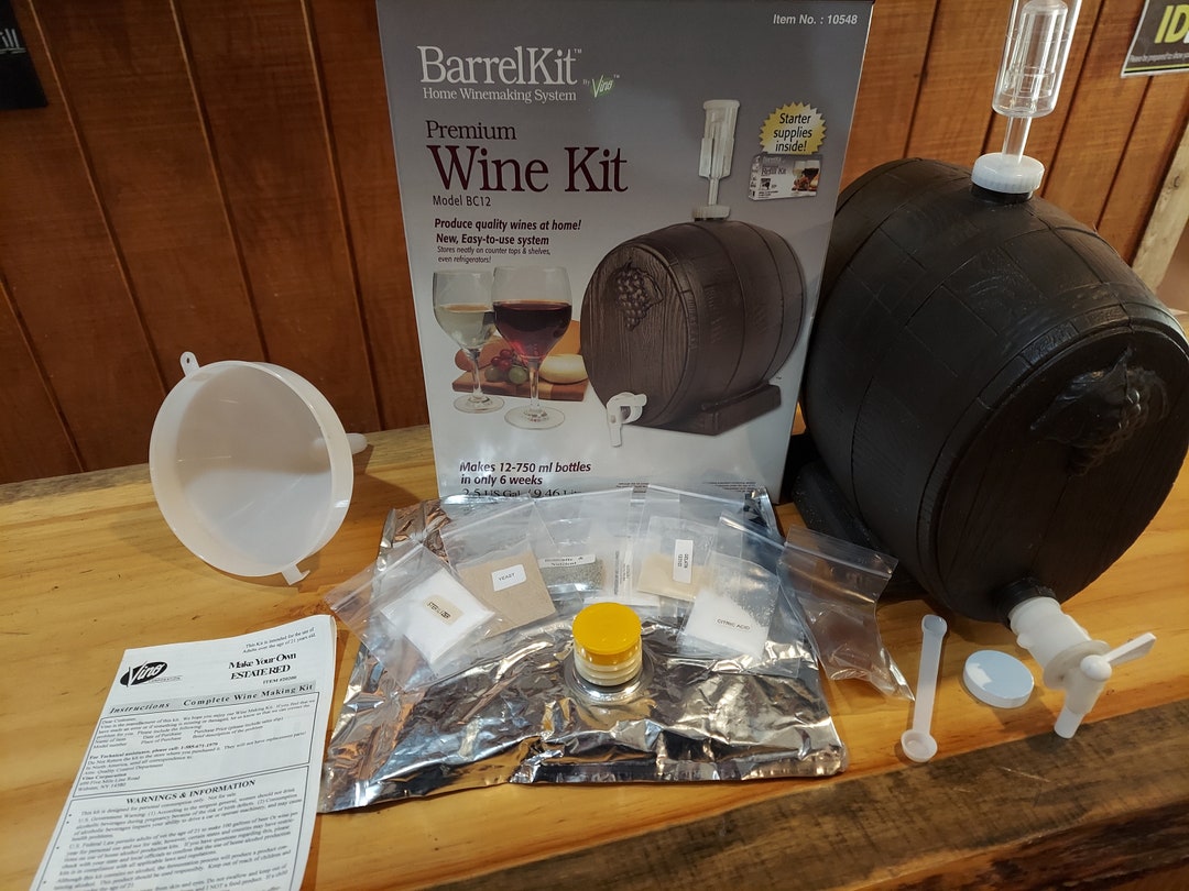 2.5 Gallon Premium Wine Kit - Vino Barrelkit Home Winemaking System - Etsy