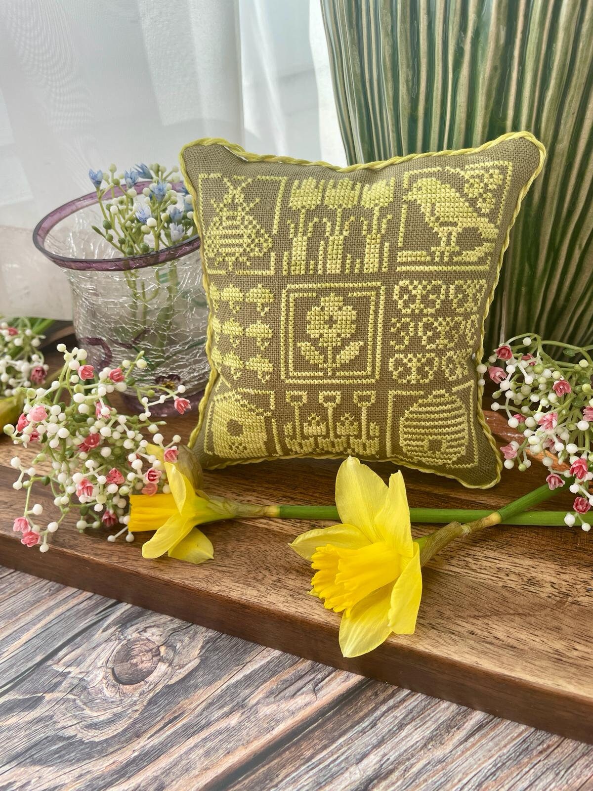 Spring Pillow - Cross Stitch PDF Pattern - Etsy