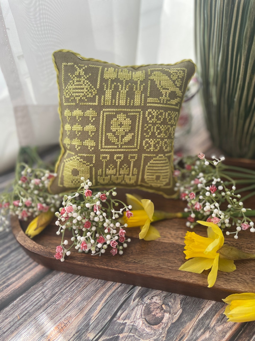 Spring Pillow - Cross Stitch PDF Pattern - Etsy
