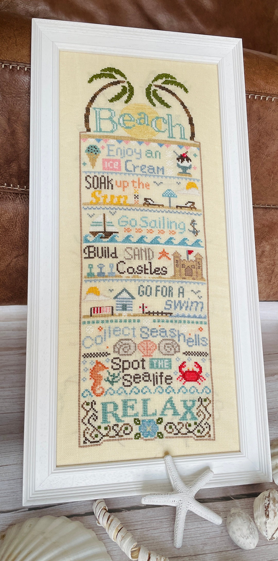 Beach - PDF Cross Stitch Pattern - Etsy