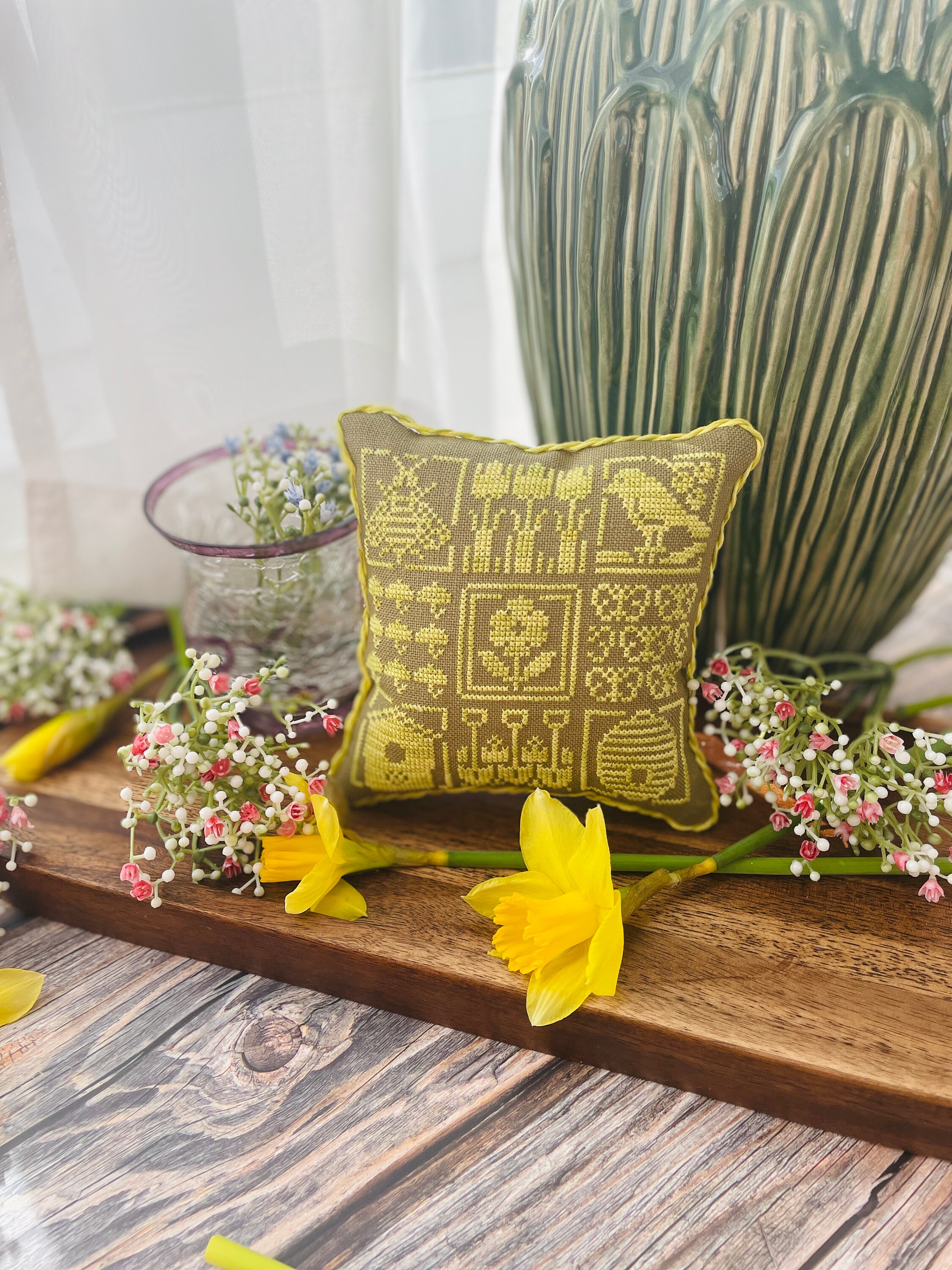 Spring Pillow - Cross Stitch PDF Pattern - Etsy