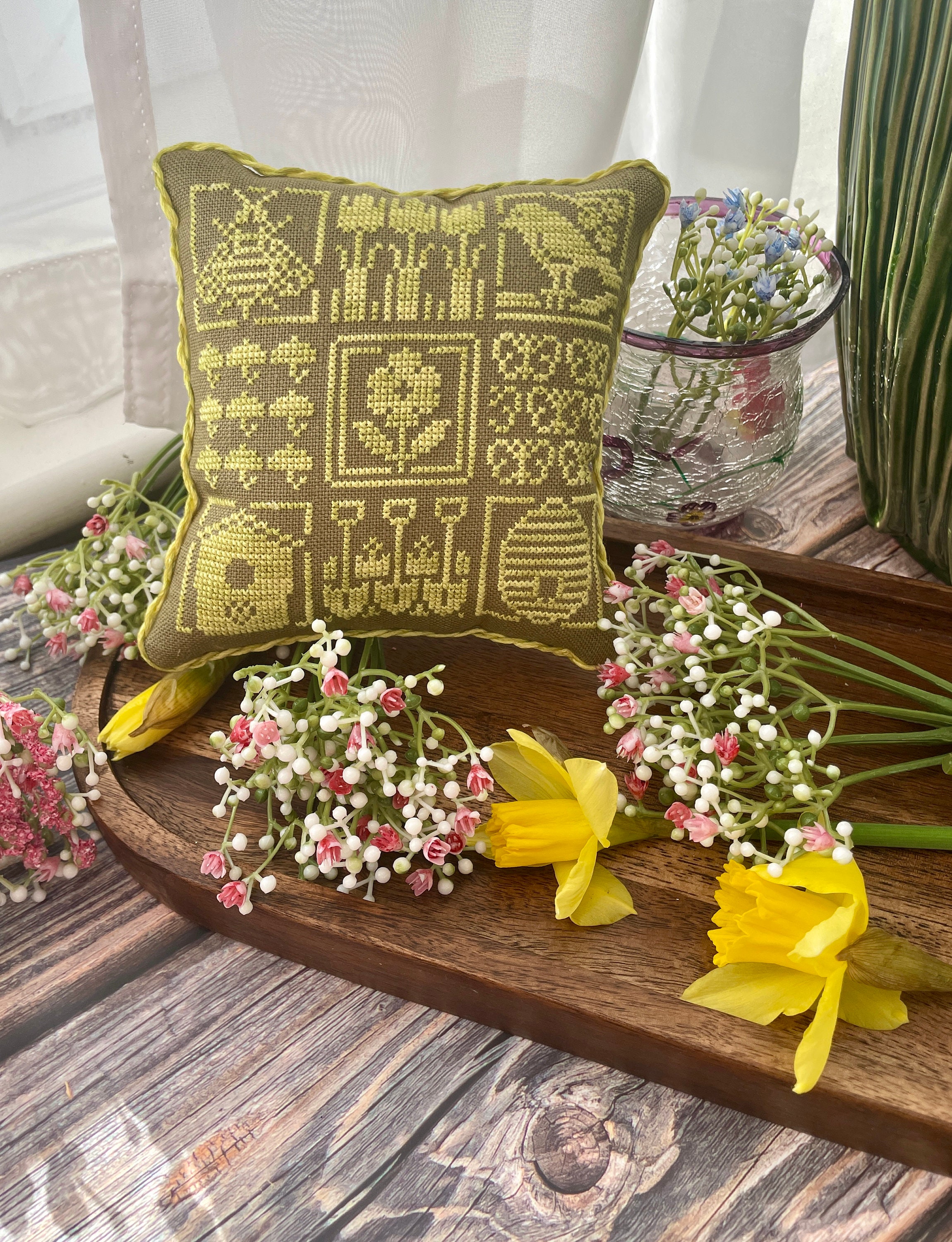 Spring Pillow Cross Stitch PDF Pattern - Etsy