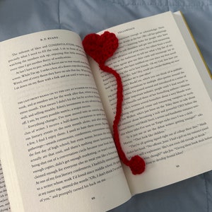 Crochet Heart Bookmarks - Etsy
