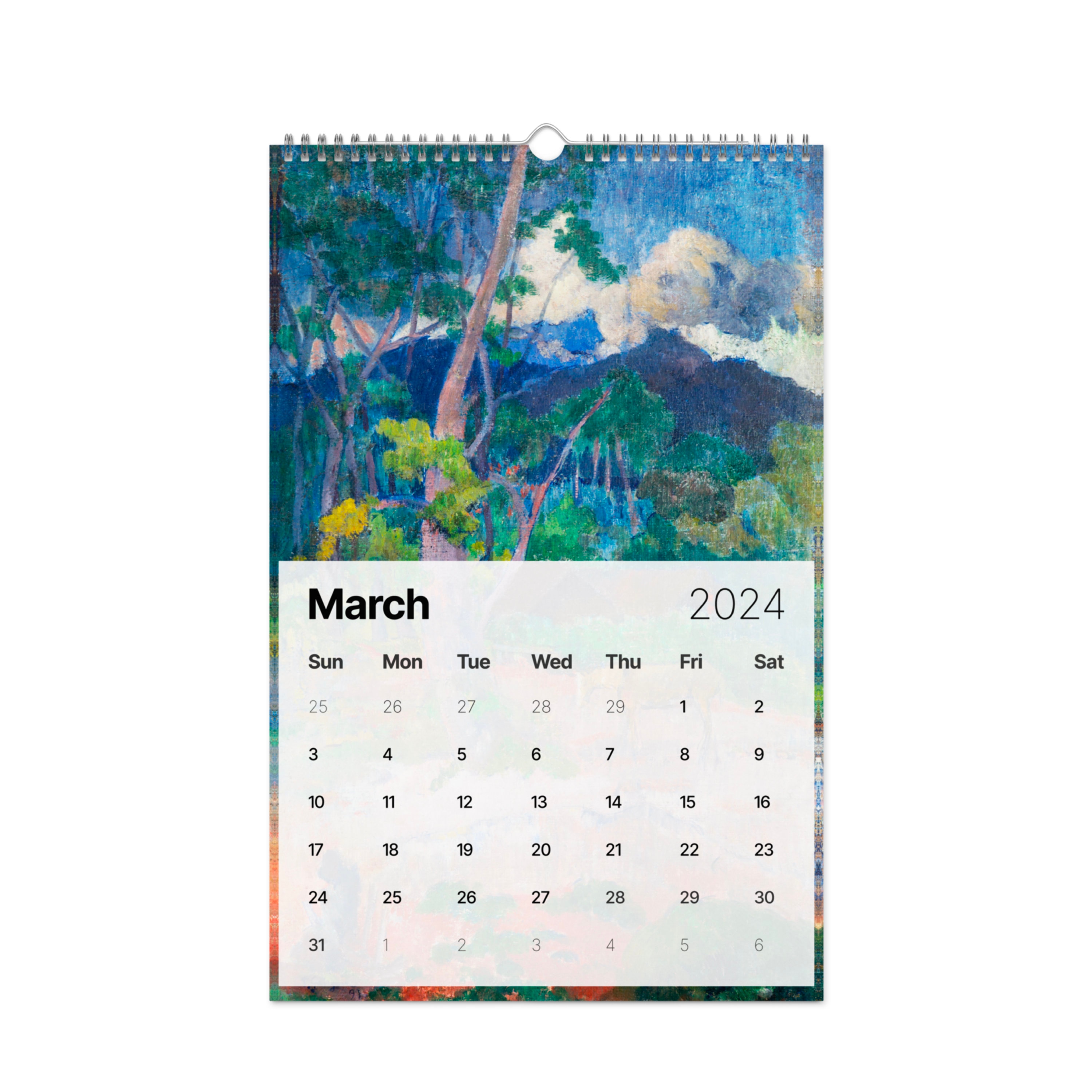 Famous Artists Wall Calendar 2024, Curated Fine Art 12 Month Calendar ...