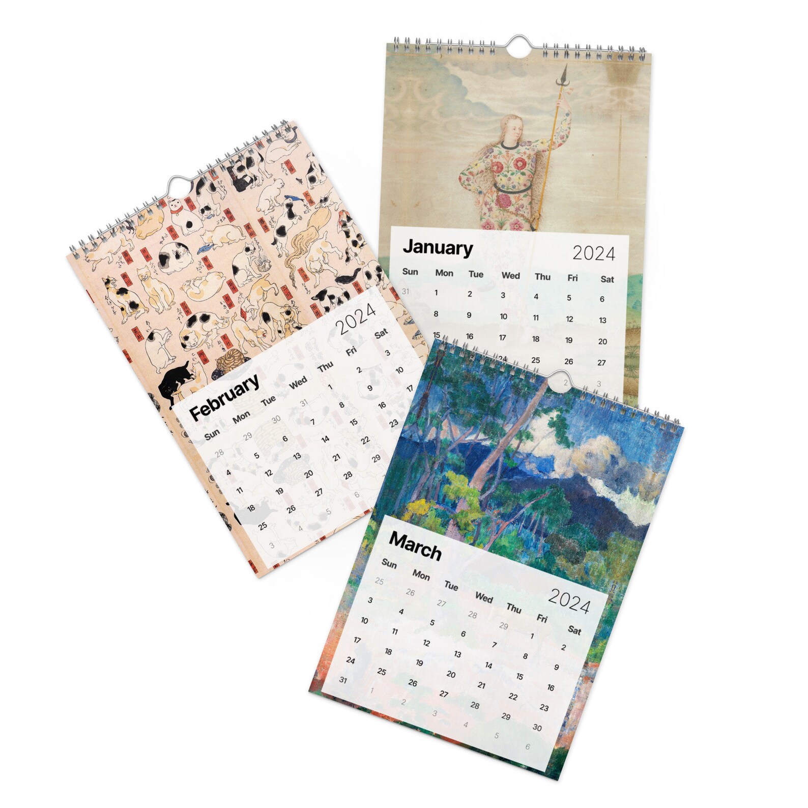 Famous Artists Wall Calendar 2024, Curated Fine Art 12 Month Calendar ...