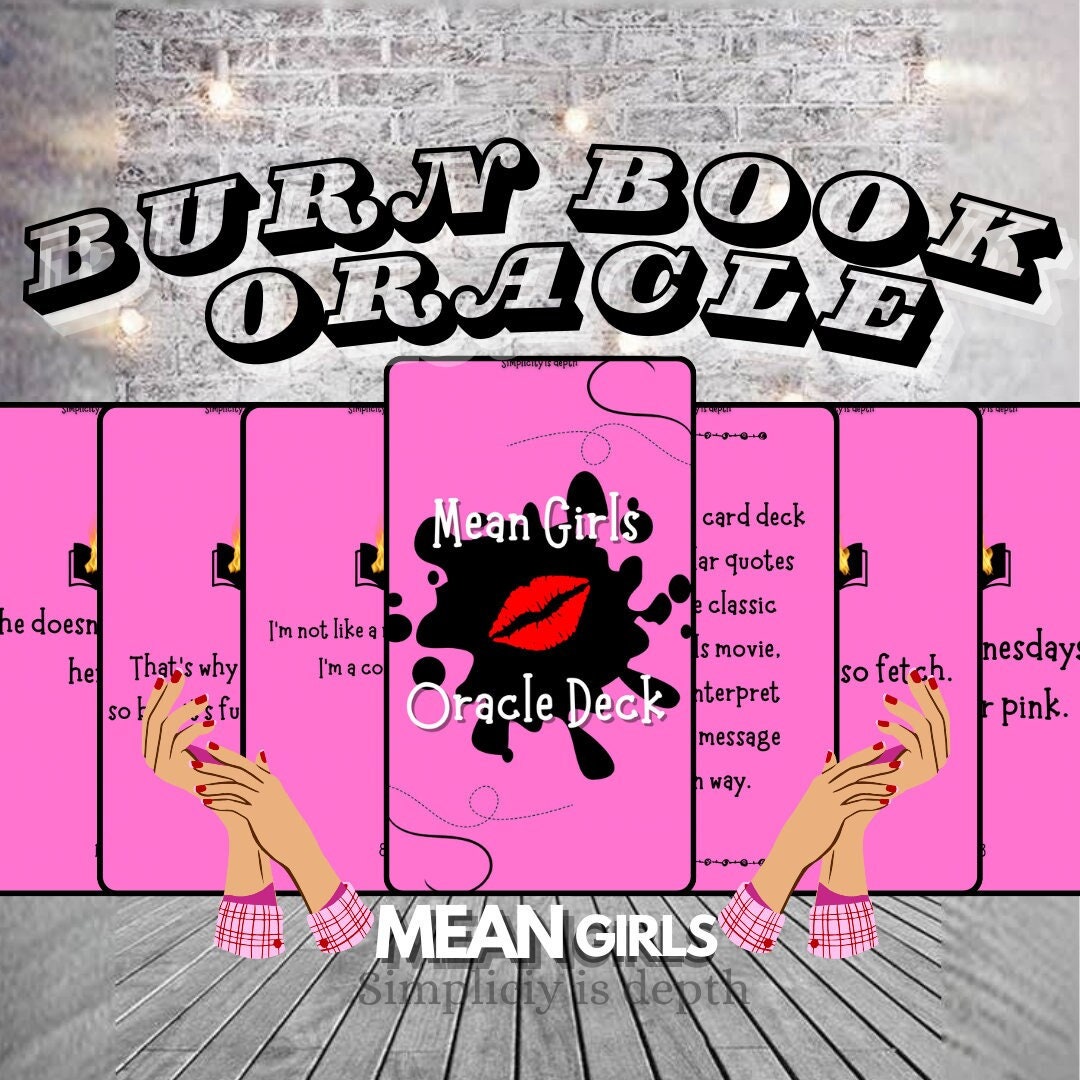Mean Girls Burn Book Oracle Card Deck - Etsy