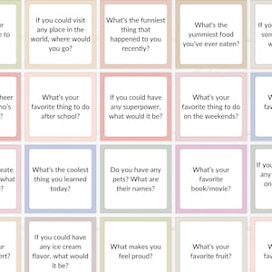 Conversation Starters Cards for Kids to Foster Communication ...