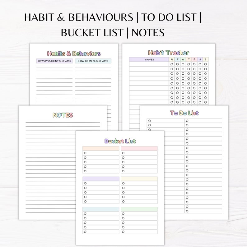 Editable Kids Chore Chart Daily and Weekly Checklist School Routine ...