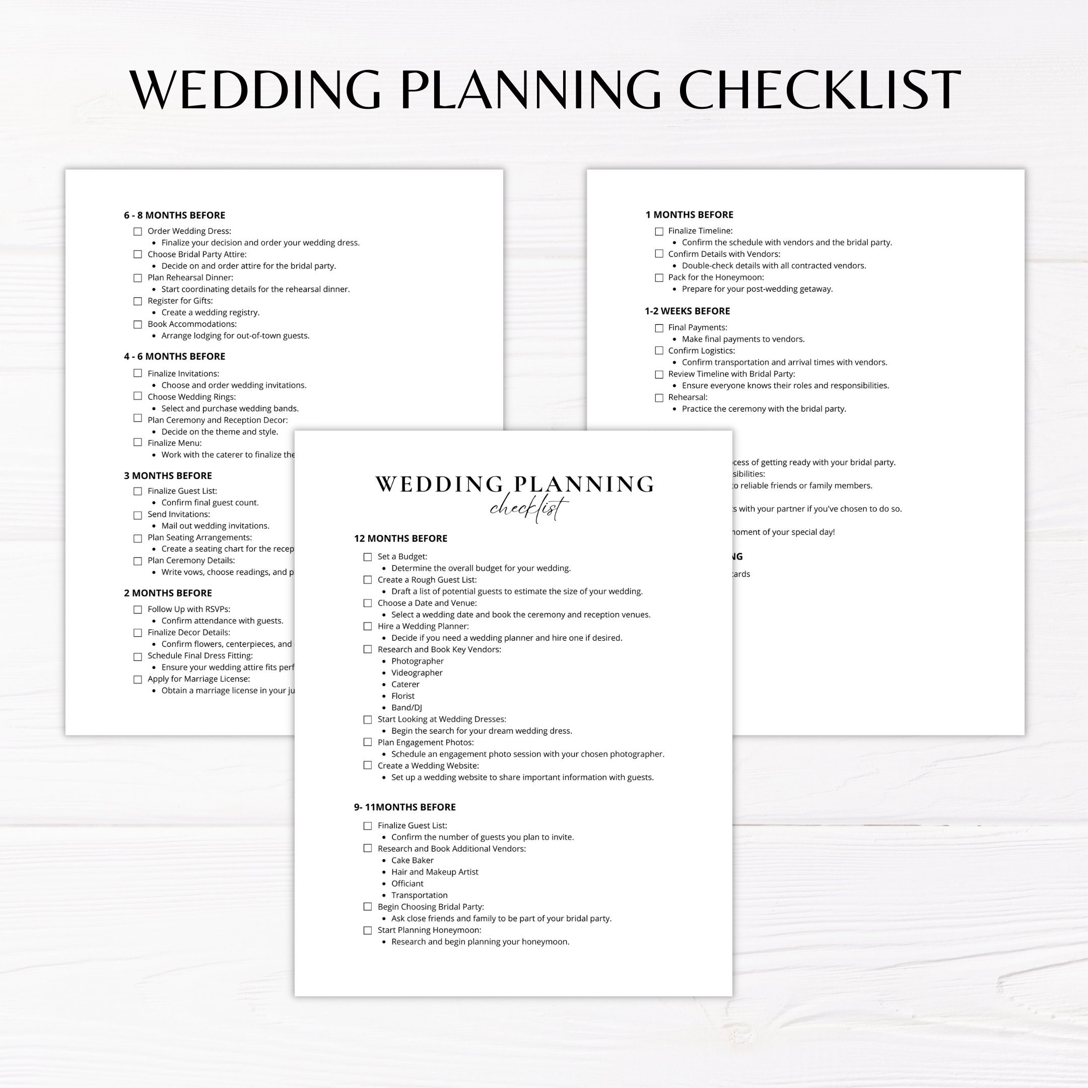 Wedding Checklist | Wedding Planning Checklist | Wedding Checklist ...