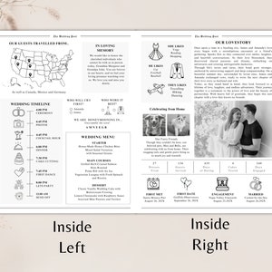 Newspaper Wedding Program Template | Editable Wedding Newspaper Program ...