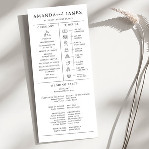 Wedding Infographic Program | Printable Wedding Program | Wedding ...