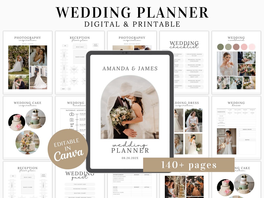 Wedding Planner | Printable Wedding Planner | Digital Wedding Planner ...