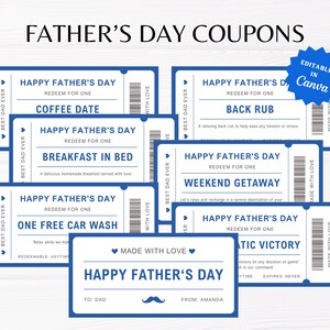Fathers Day Gift Coupon Template | Printable Fathers Day Gift Coupon ...