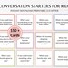 Conversation Starters Cards for Kids to Foster Communication ...