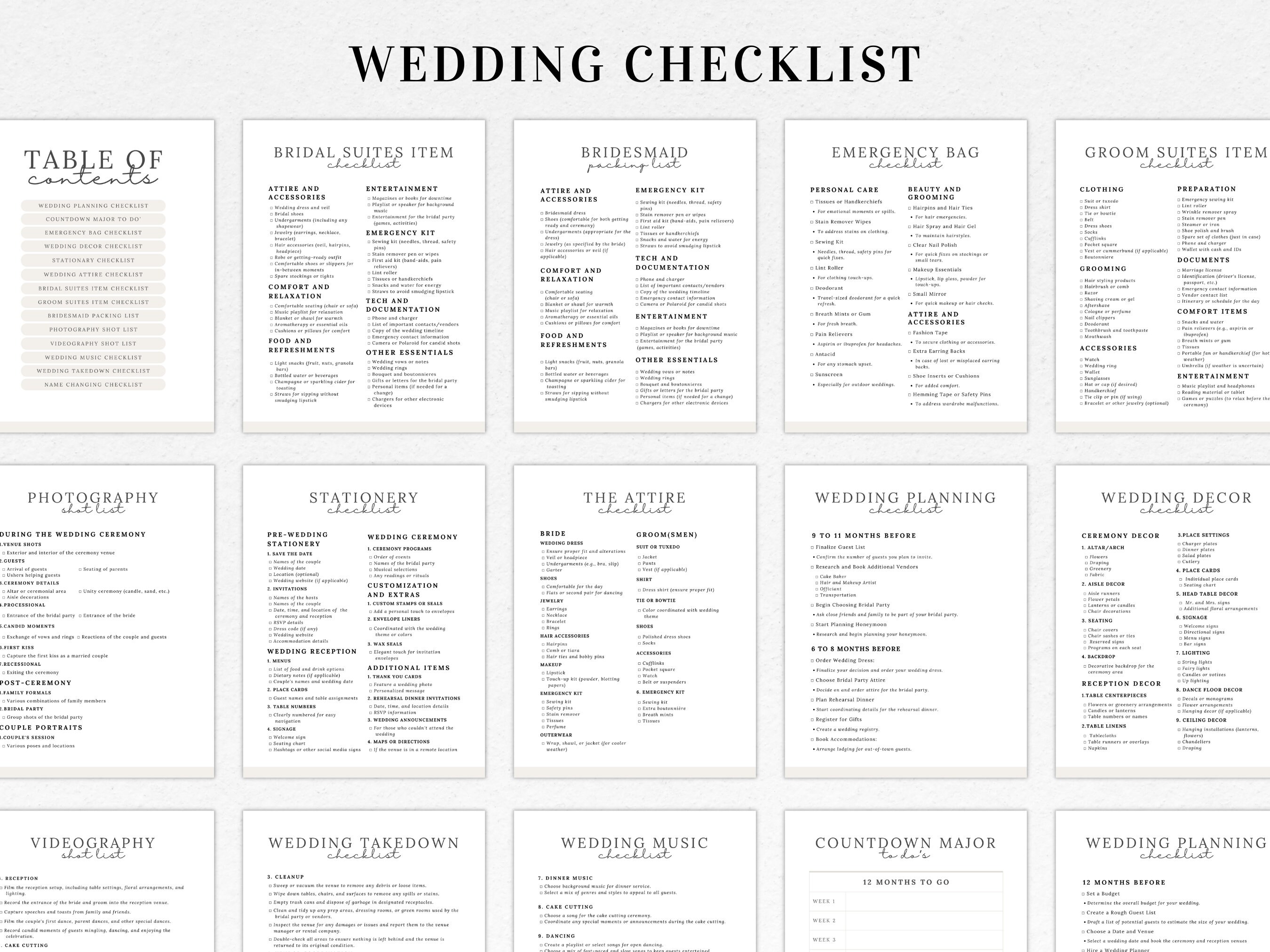 Wedding Planner Template Bundle Ultimate Wedding Day Binder Wedding ...