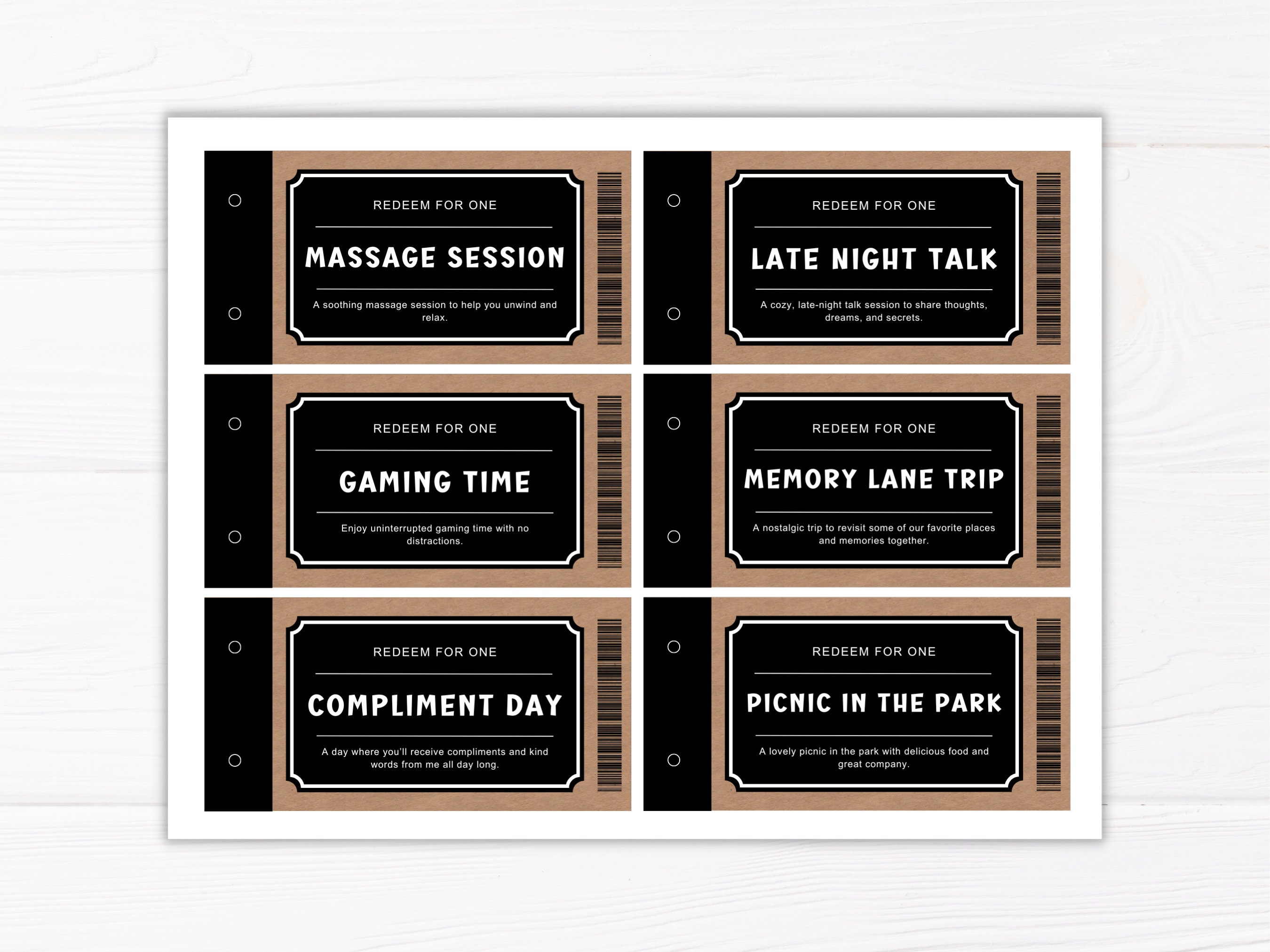 Printable Coupon Book Customizable Love Coupons Personalized Gift ...