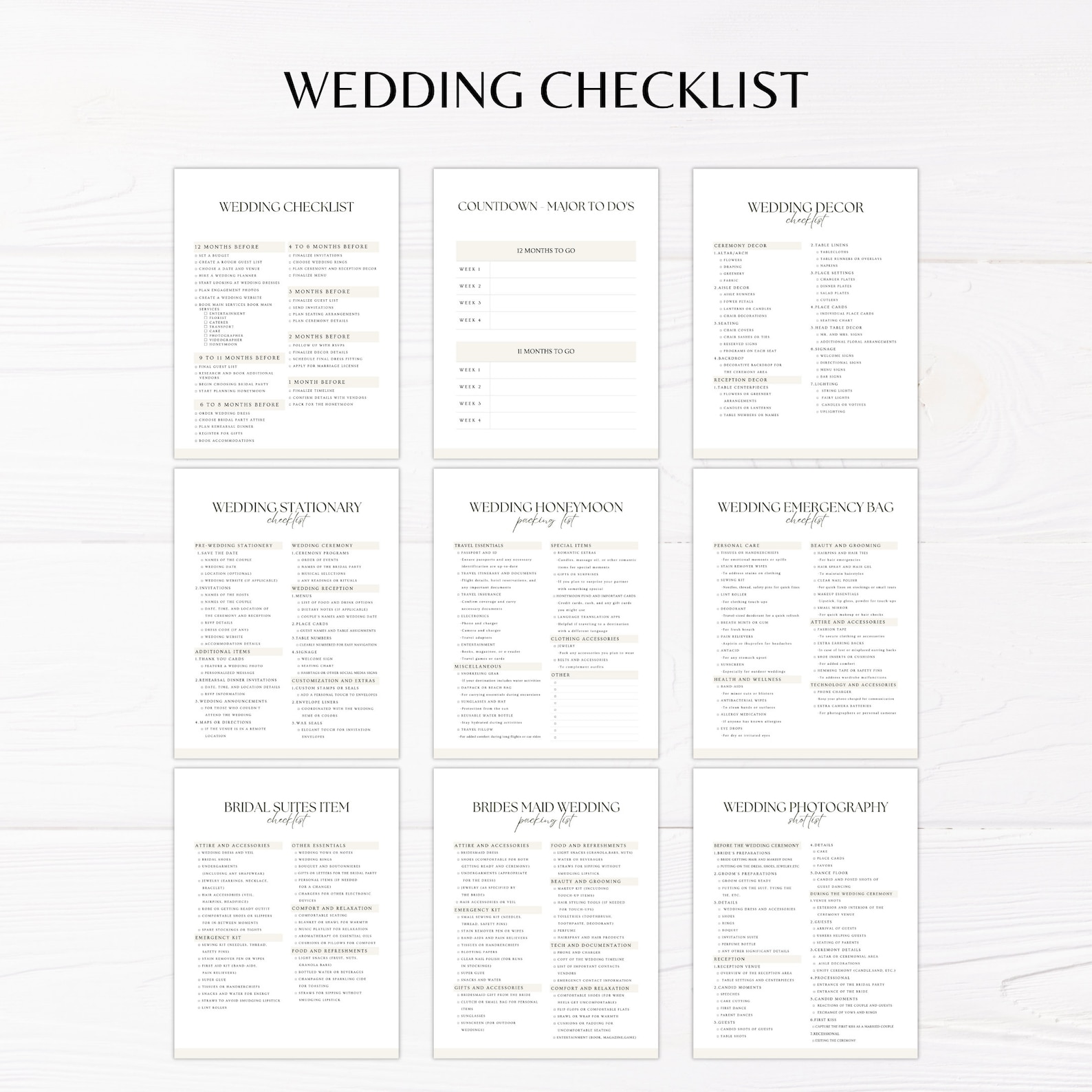 Printable Wedding Planner Wedding Planner Wedding Plan Bundle Wedding ...