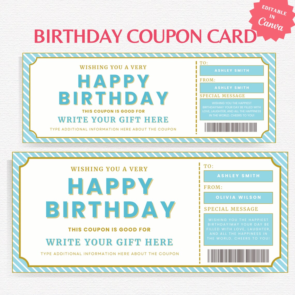 Birthday Gift Coupon Template | Printable Birthday Gift Coupon Card ...