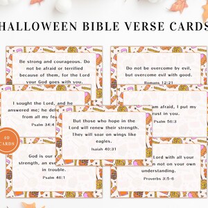 Printable Halloween Bible Verse Cards | Christian Halloween Bible Verse ...