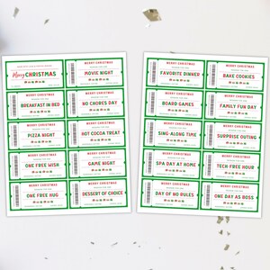 Printable Christmas Coupon Cards, Editable Christmas Coupons, Holiday ...