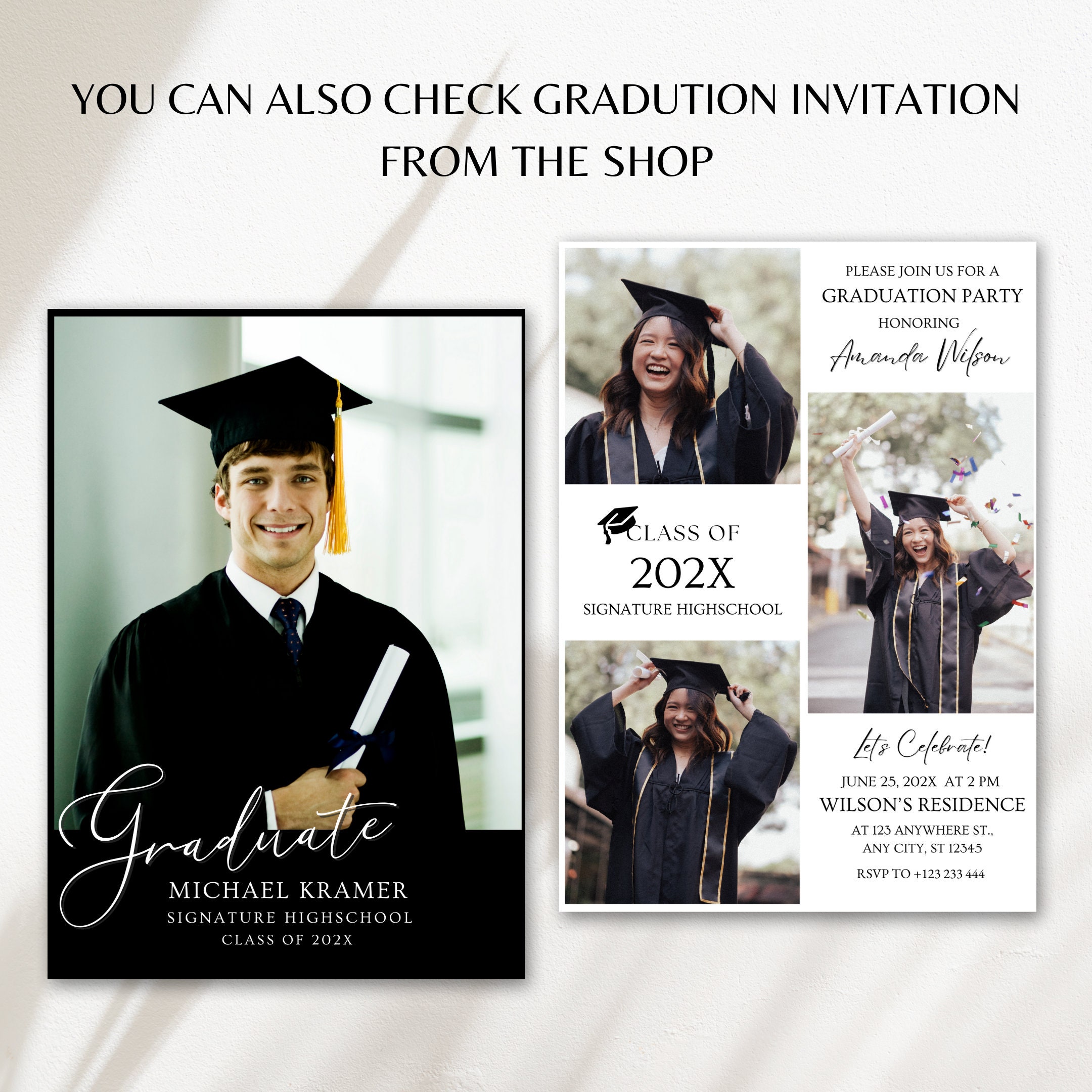 Yearbook Ad Template High School and Senior Graduation Graduation Gift ...