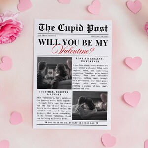 Valentines Day Newspaper Template Canva, Editable Valentine Newspaper ...