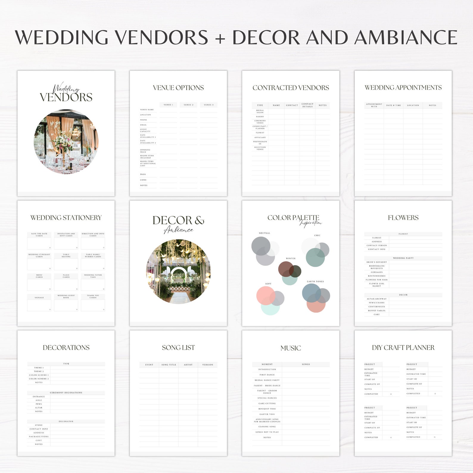 Wedding Planner Printable Wedding Planner Wedding Plan Bundle Wedding ...