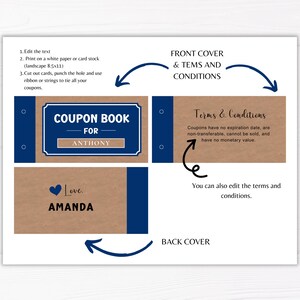 Printable Coupon Book | Customizable Love Coupons | Personalized Gift ...