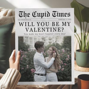 Valentines Day Newspaper Template Canva Editable Valentine Newspaper ...