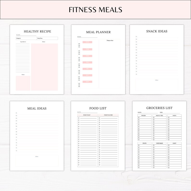 Fitness Planner Weight Lost Tracker Fitness Journal Workout Planner ...