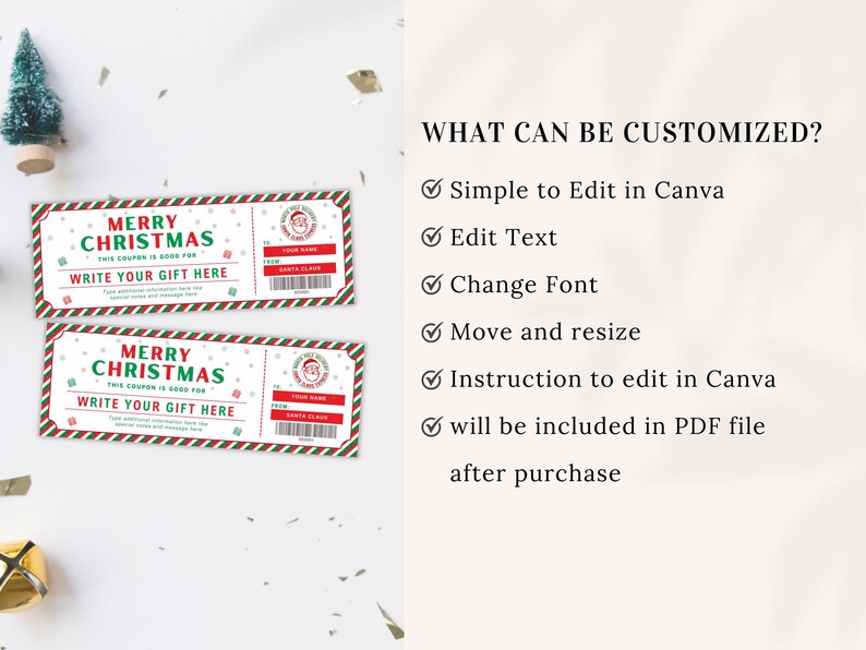 Christmas Gift Coupon Template | Printable Christmas Gift Card ...