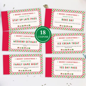 Printable Christmas Coupon Book, Stocking Stuffer for Kids & Adults ...