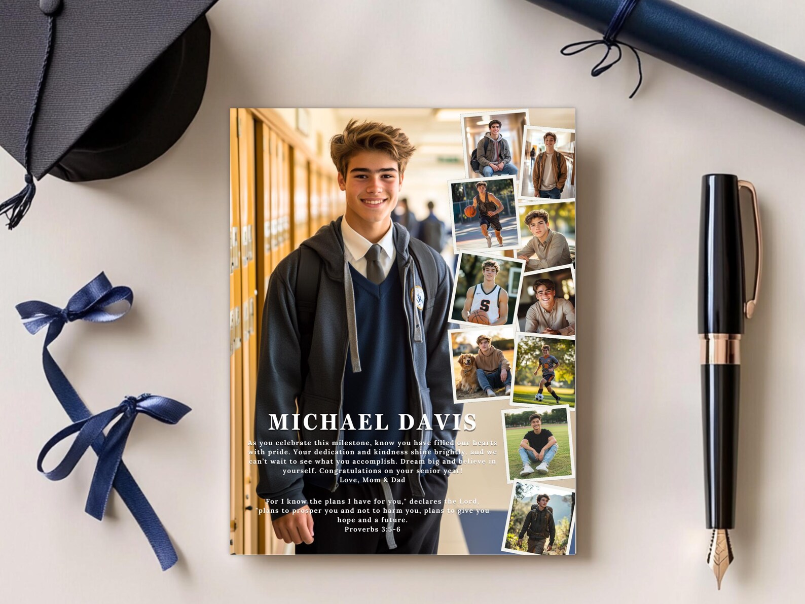 Editable Yearbook Ad Template, Senior Yearbook Ad, Full Page Half Page ...